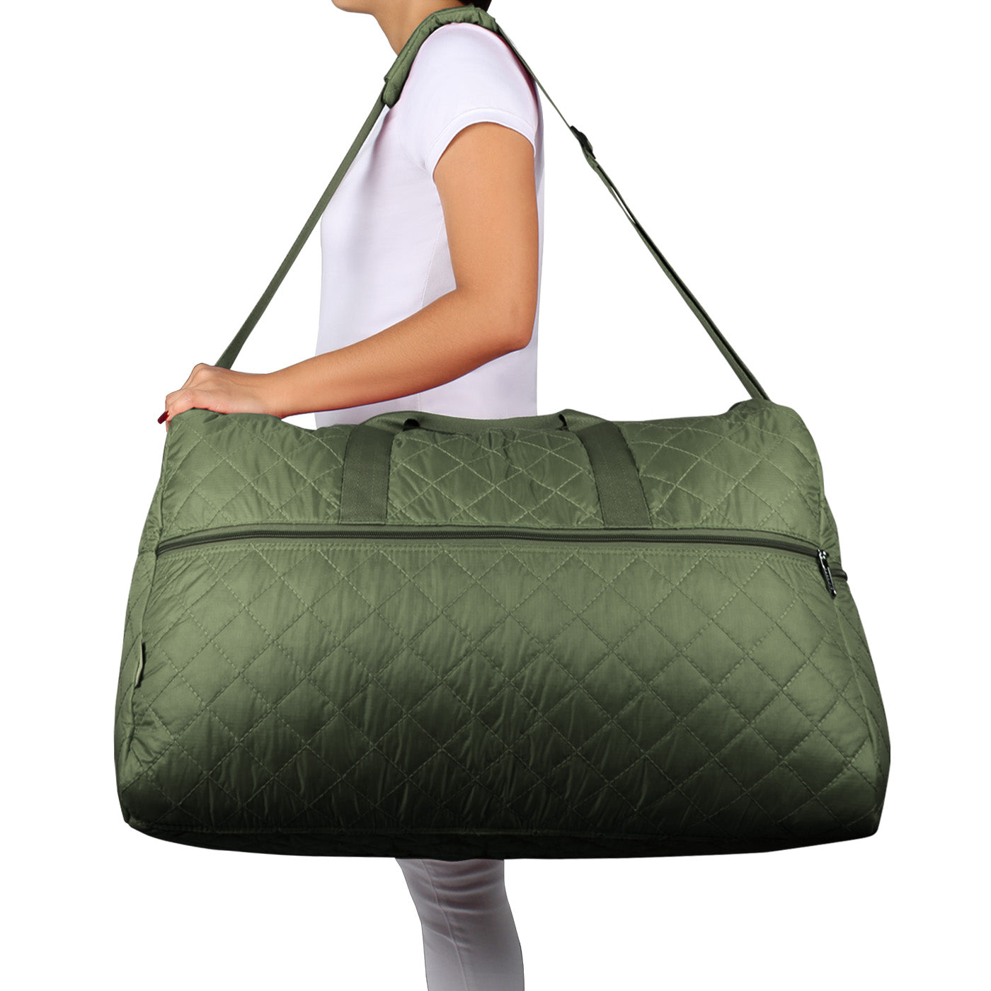 Maleta XL Plegable Puffer Verde Militar - Citybags